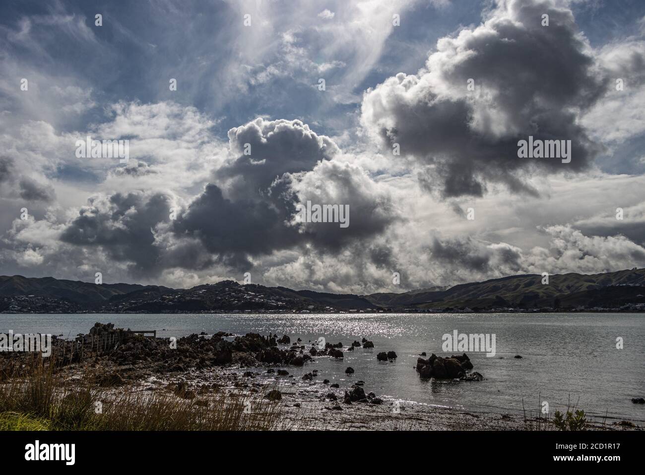 Clouds building over inlet Stock Photo - Alamy