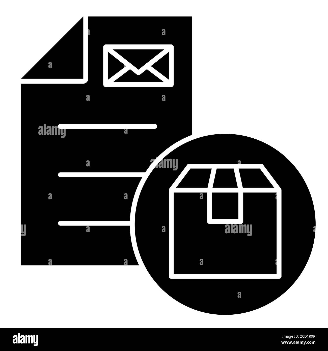 Document Delivery Service Glyph Icon Stock Photo - Alamy
