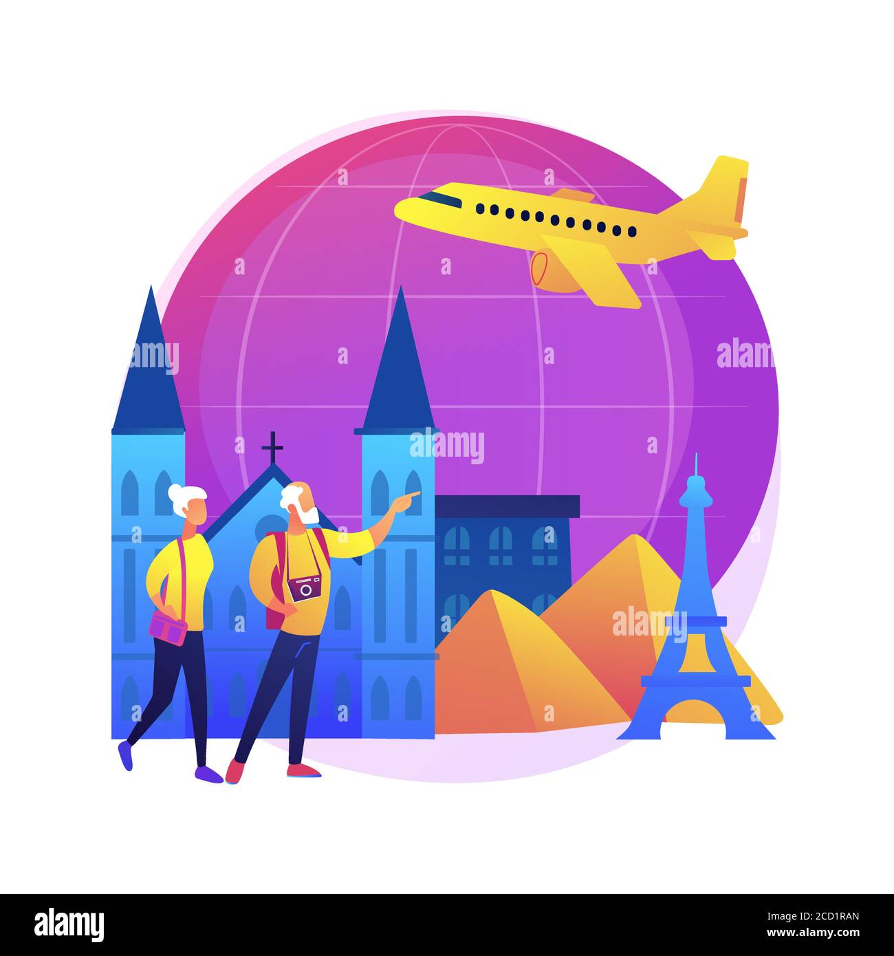 Retirement travel abstract concept vector illustration Stock Vector ...