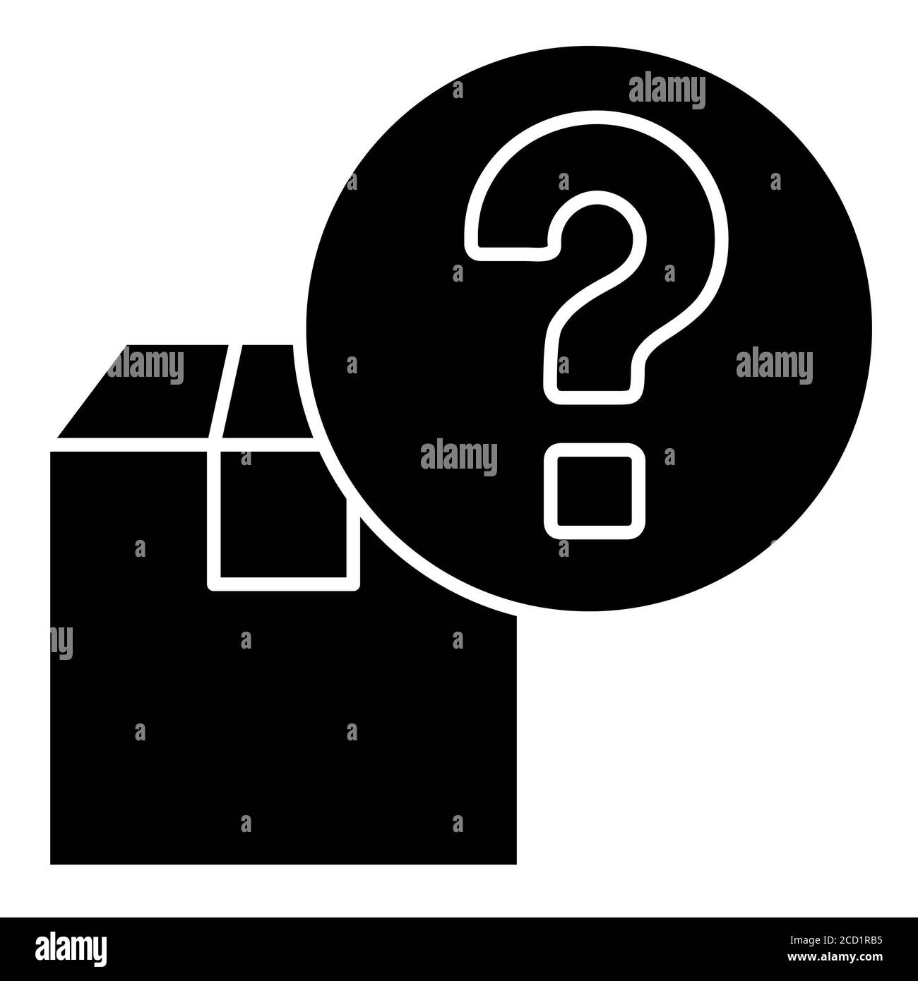 Lost Package Delivery Service Glyph Icon Stock Photo - Alamy