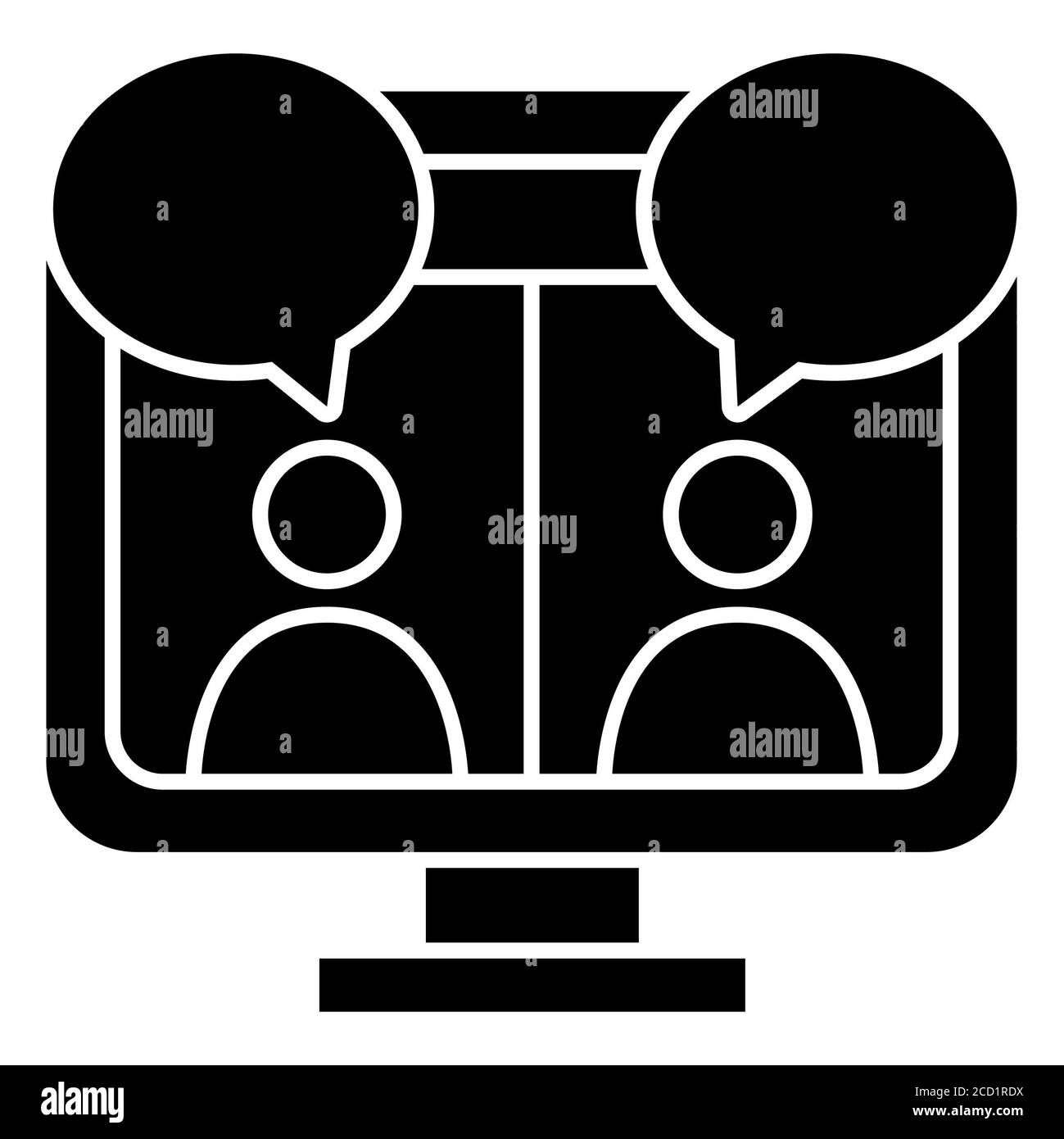 Online Discussion Online Education Glyph Icon Stock Photo - Alamy