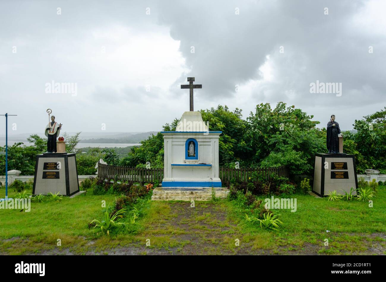 Statue of St Joseph Vaz and Fr Jacome Gonsalves and Christian Cross ...