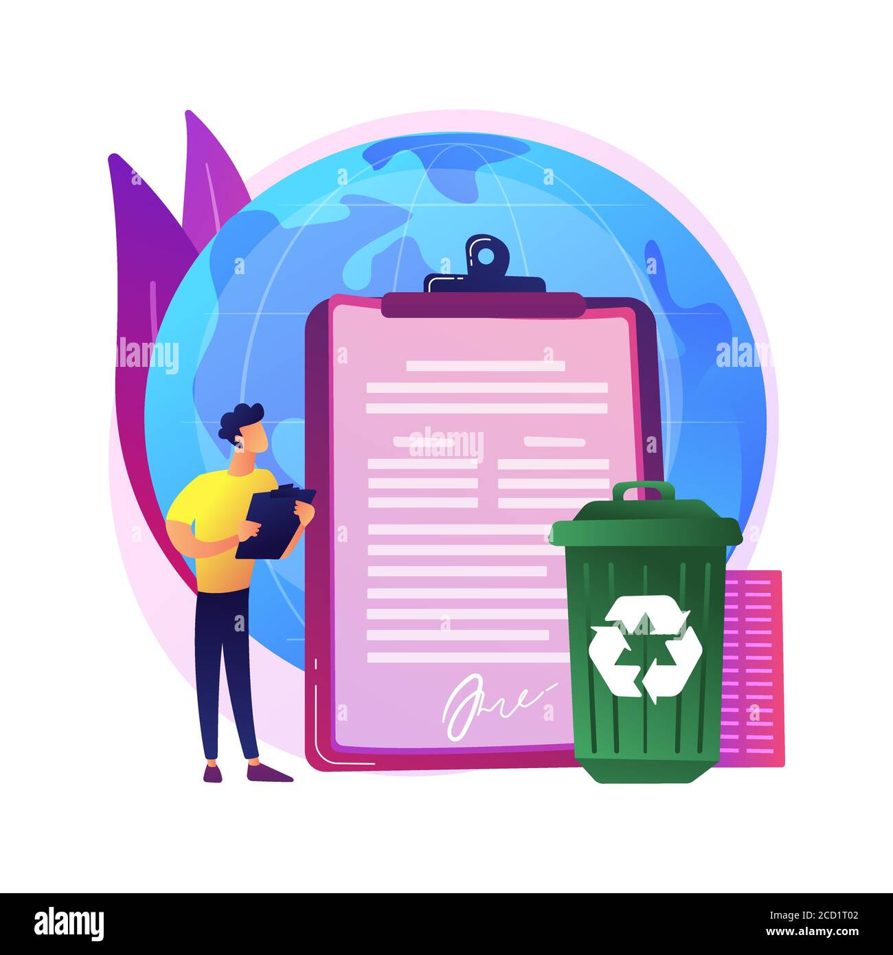 Government mandated recycling abstract concept vector illustration ...