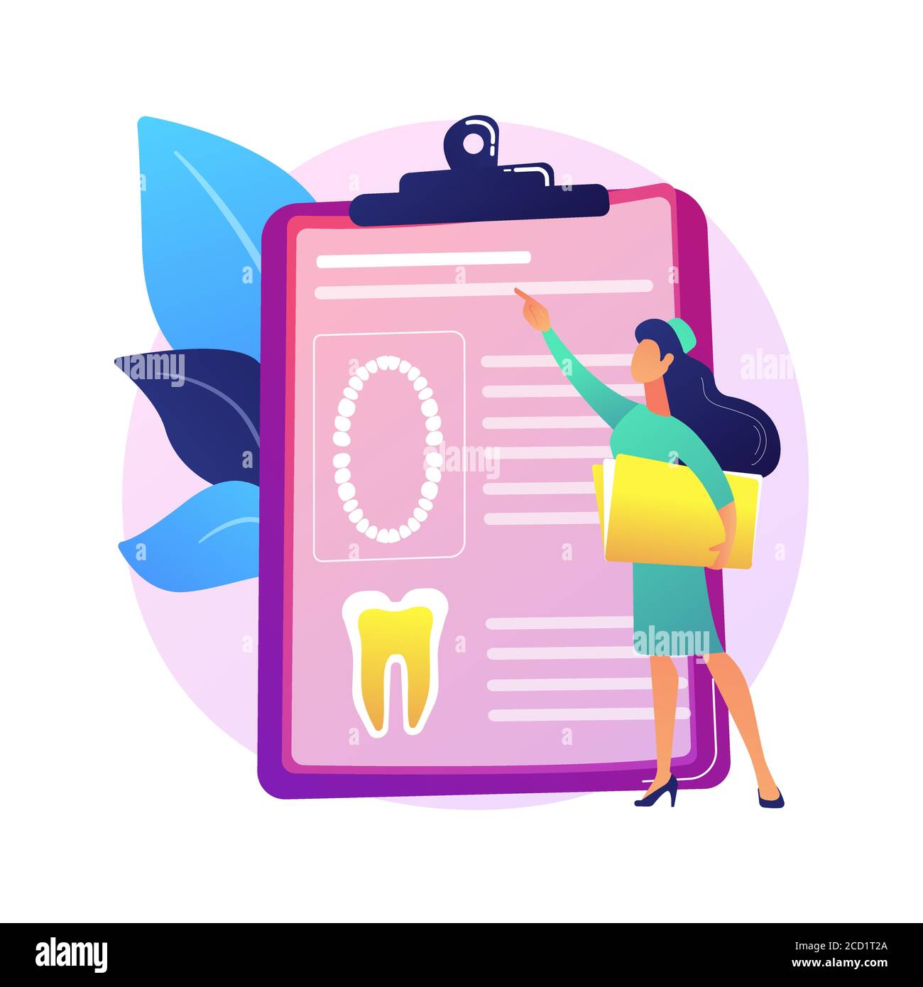 Dental patient card abstract concept vector illustration Stock Vector ...