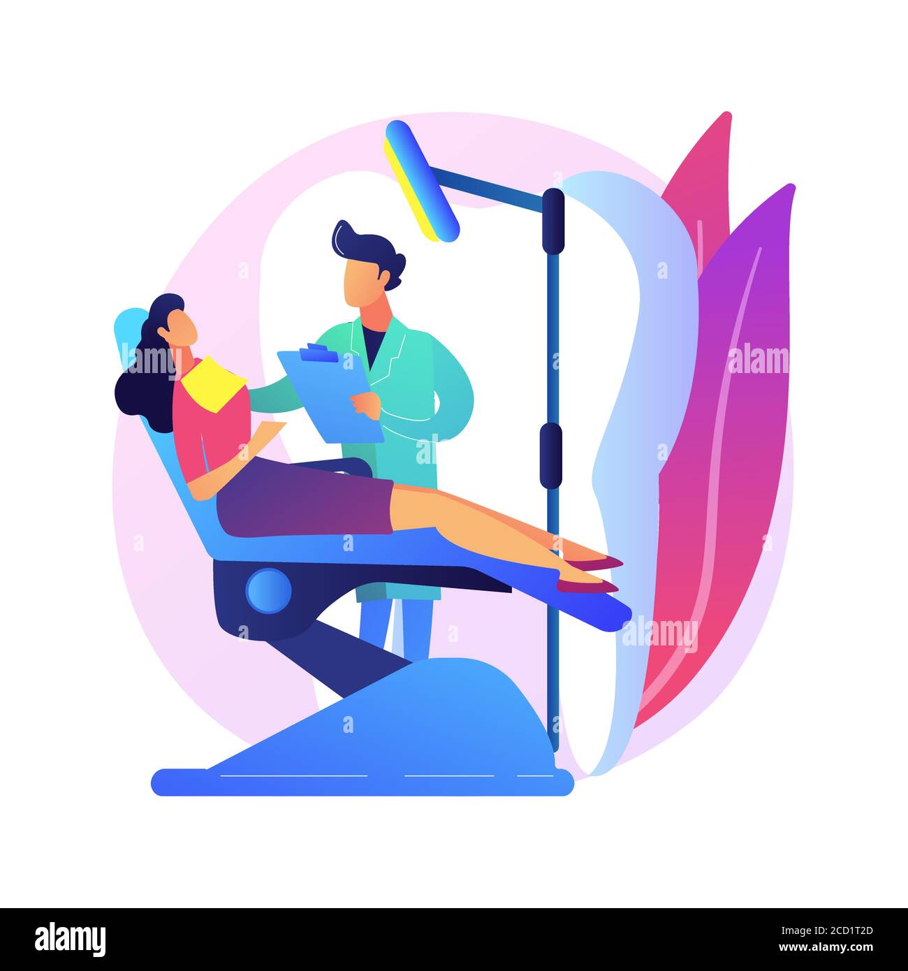 Dental treatment abstract concept vector illustration Stock Vector ...