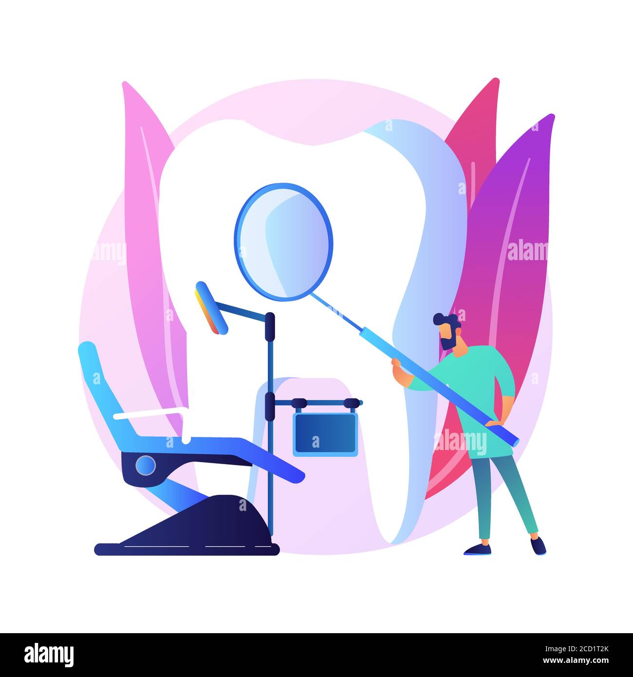 Dental examination abstract concept vector illustration Stock Vector ...