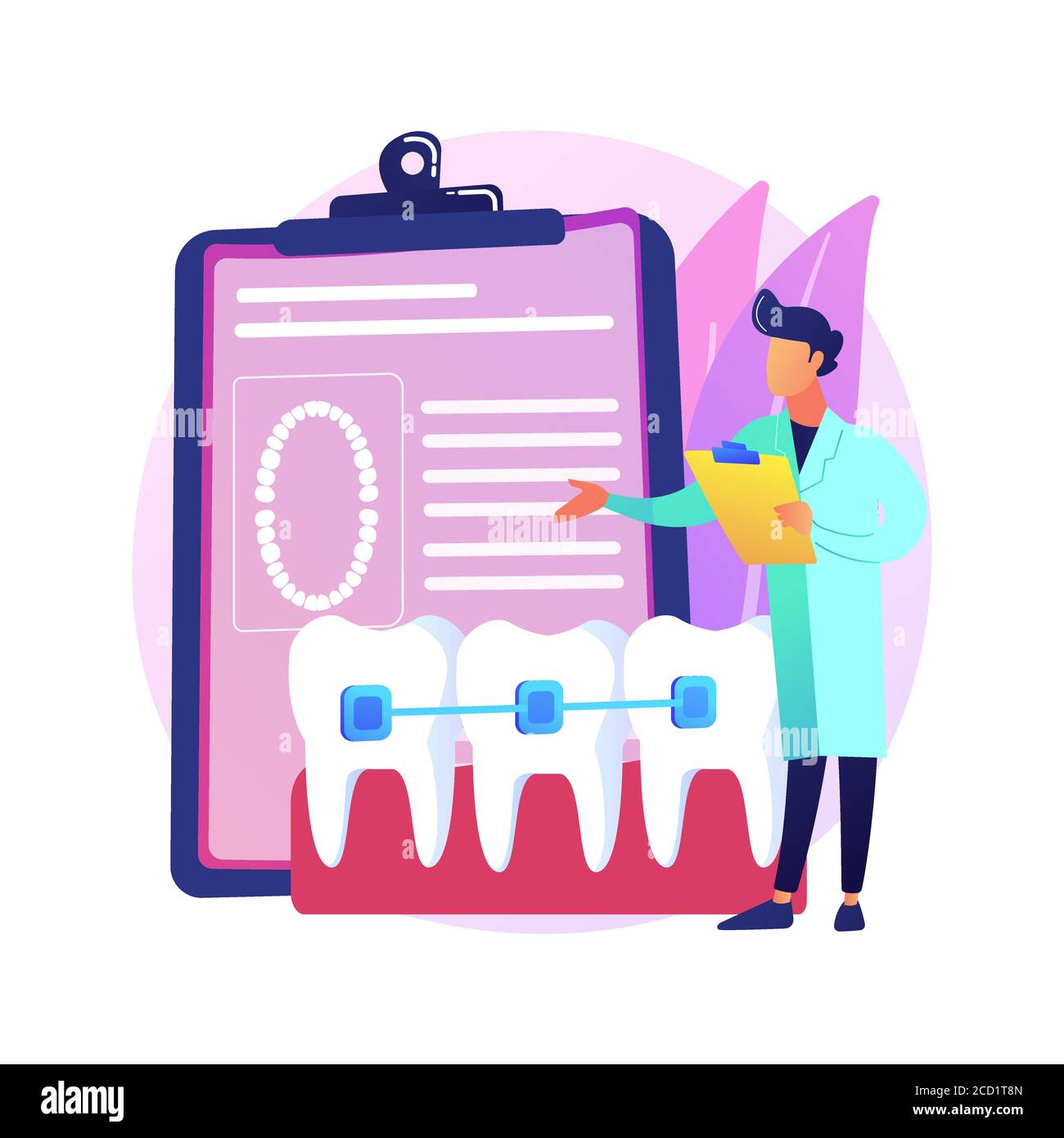 Dental braces abstract concept vector illustration Stock Vector Image ...