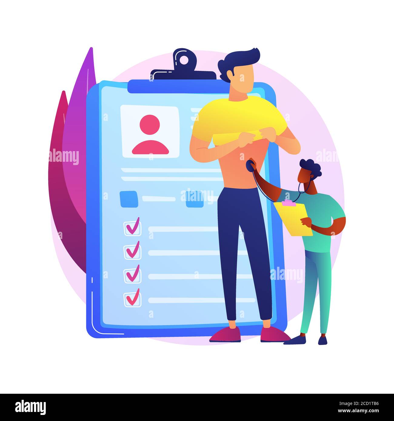 Head to toe physical examination abstract concept vector illustration ...