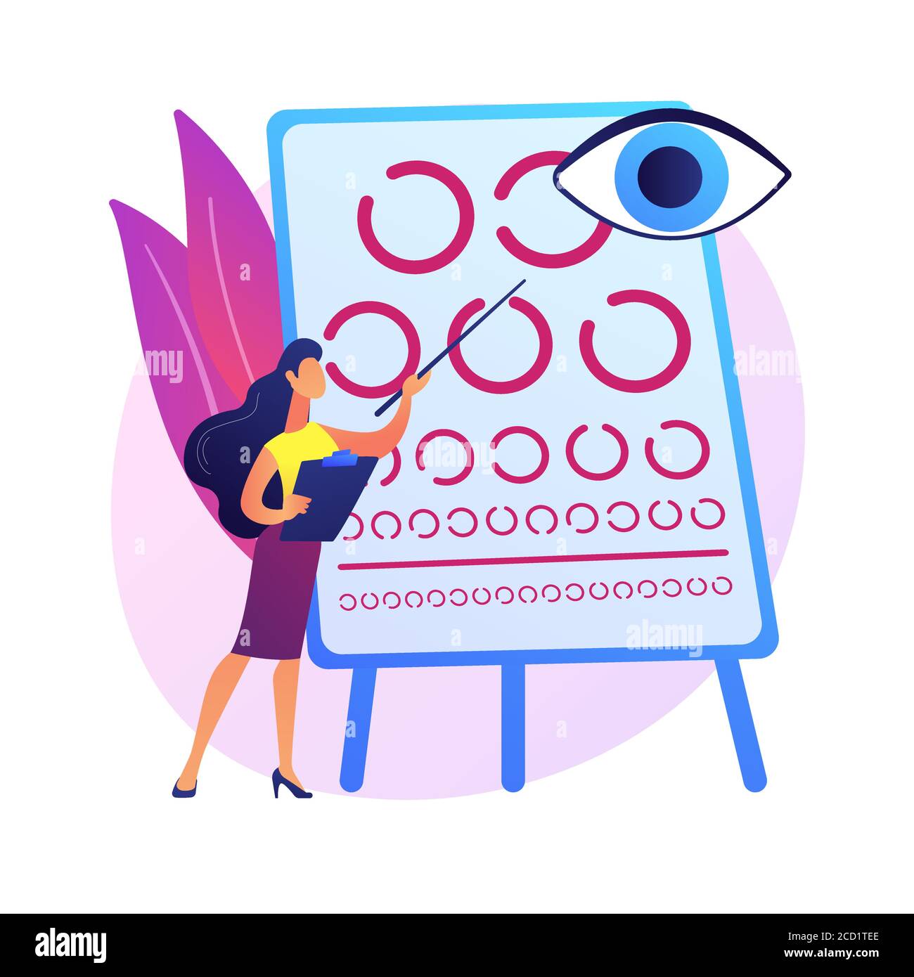 Vision screening abstract concept vector illustration Stock Vector ...