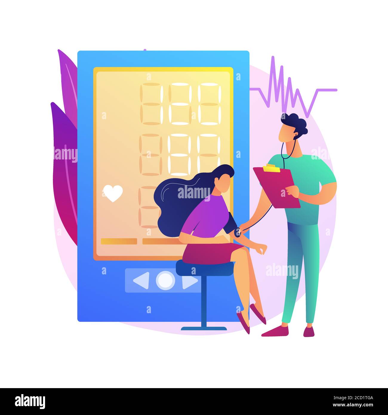 Blood pressure screening abstract concept vector illustration Stock ...