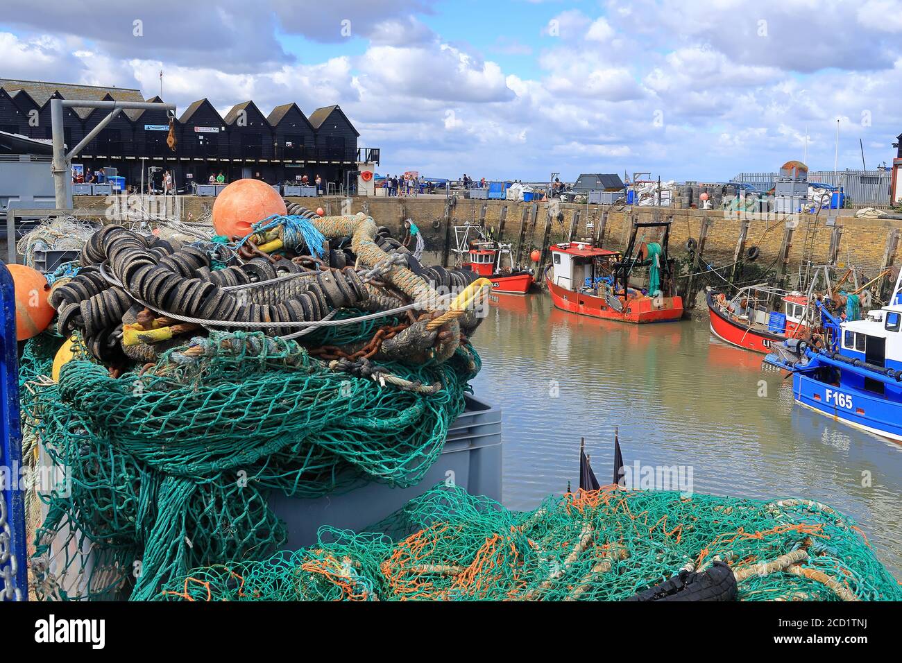 Whitstable Harbour with all its colour Stock Photo - Alamy