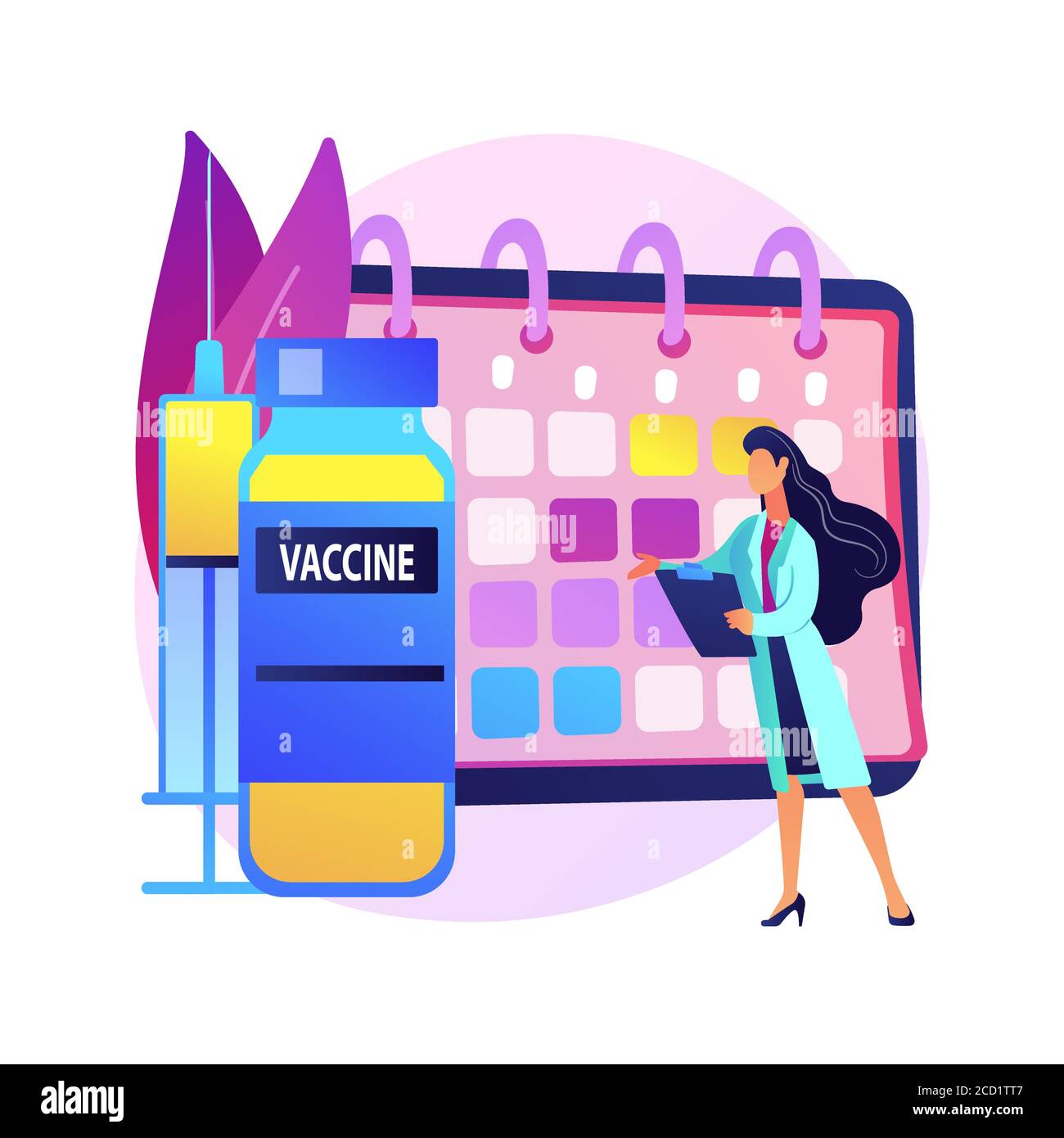 Immunization schedule abstract concept vector illustration Stock Vector ...