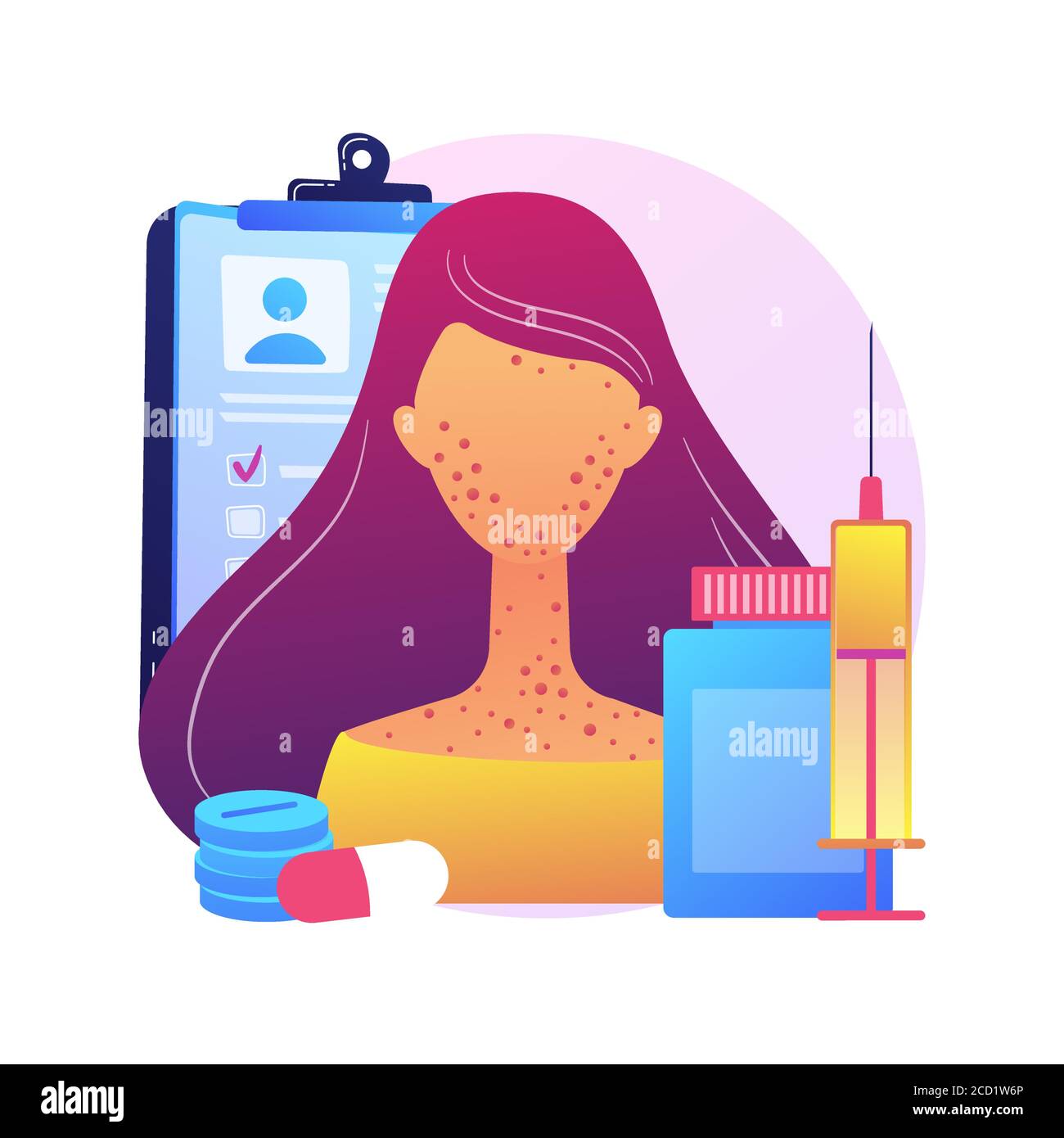 Drug allergy abstract concept vector illustration Stock Vector Image ...