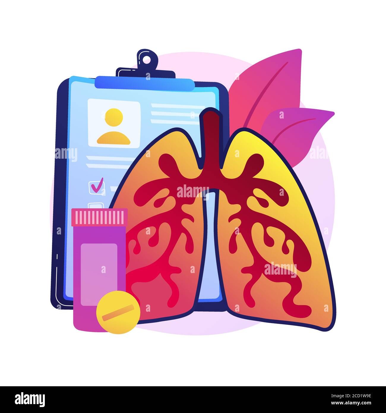 Chronic obstructive pulmonary disease abstract concept vector ...