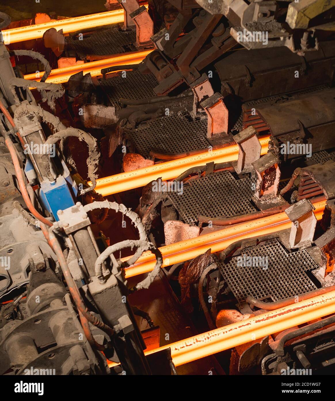 Hot billet bloom continuous casting, also called strand casting Stock ...