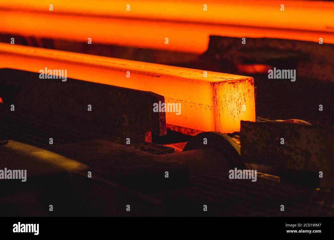 Hot billet bloom continuous casting, also called strand casting Stock ...