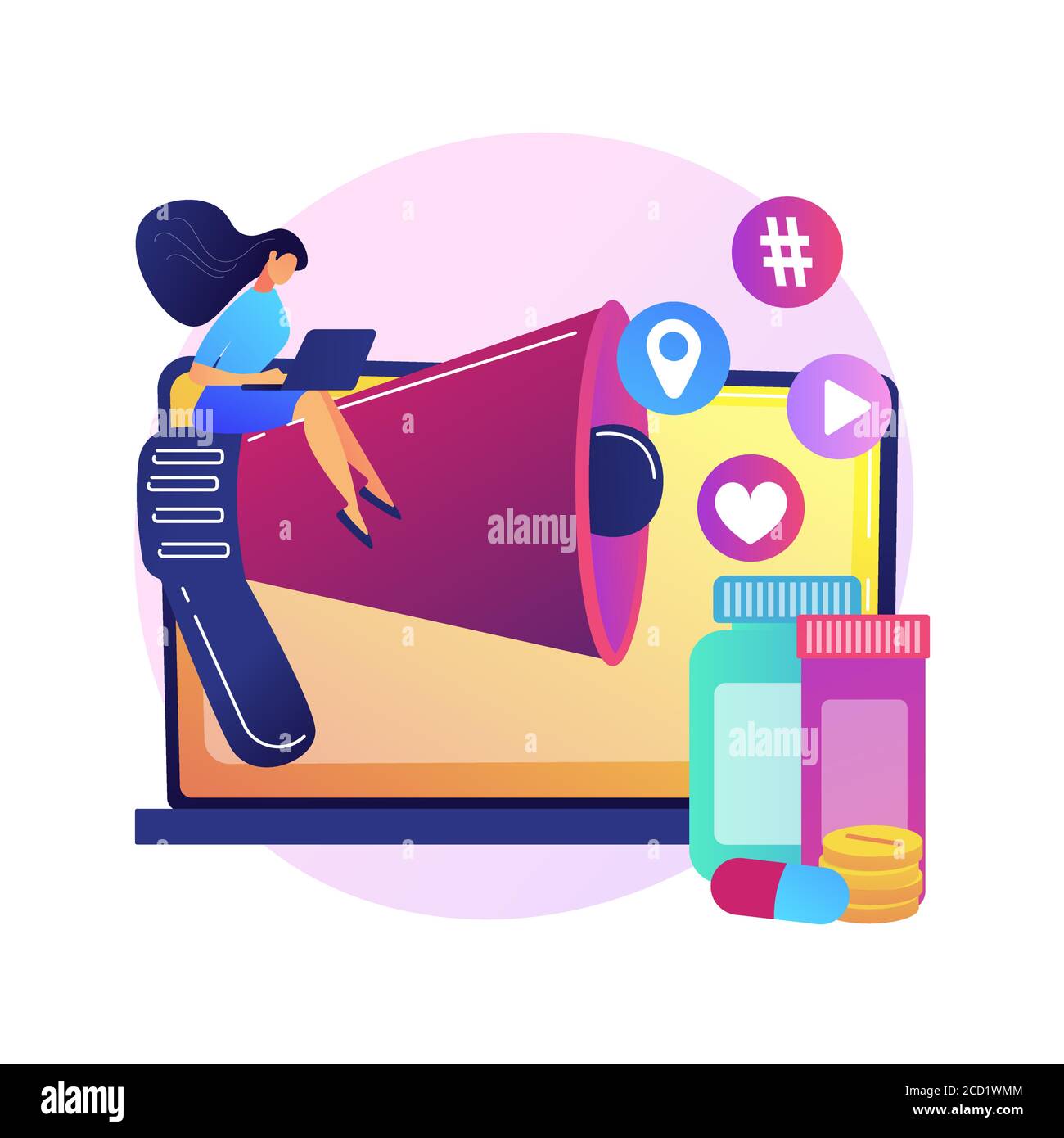 Pharmaceutical marketing abstract concept vector illustration Stock ...