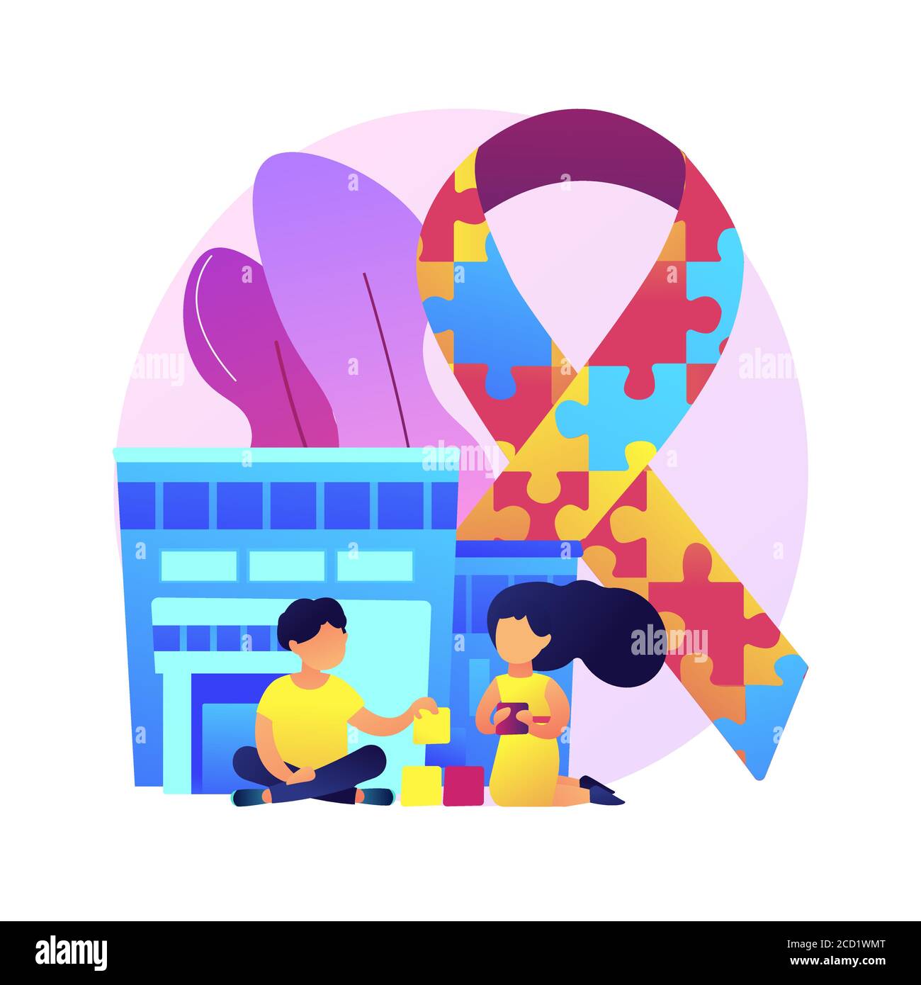 Autism center abstract concept vector illustration Stock Vector Image ...