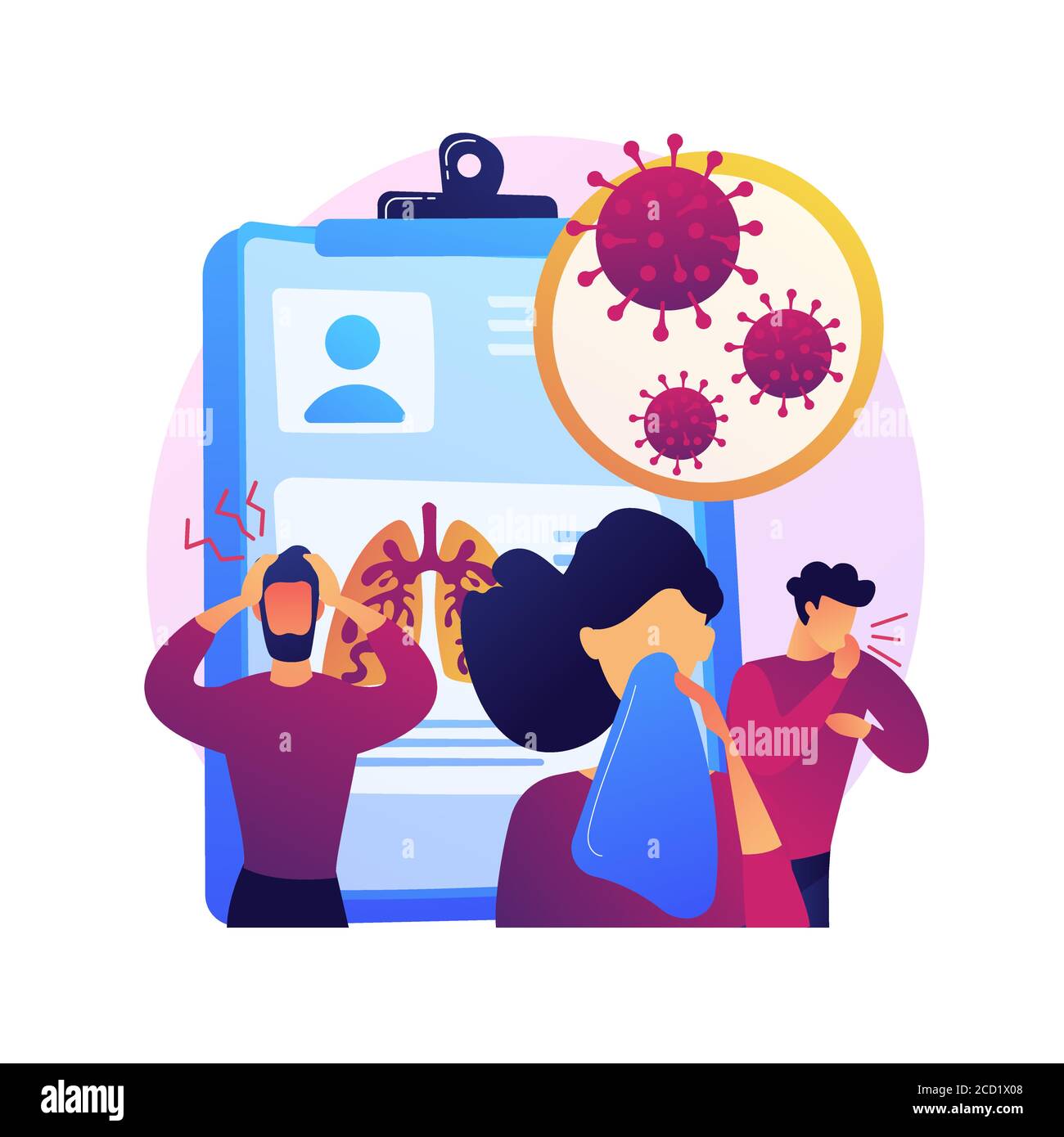 Coronavirus symptoms abstract concept vector illustration Stock Vector ...