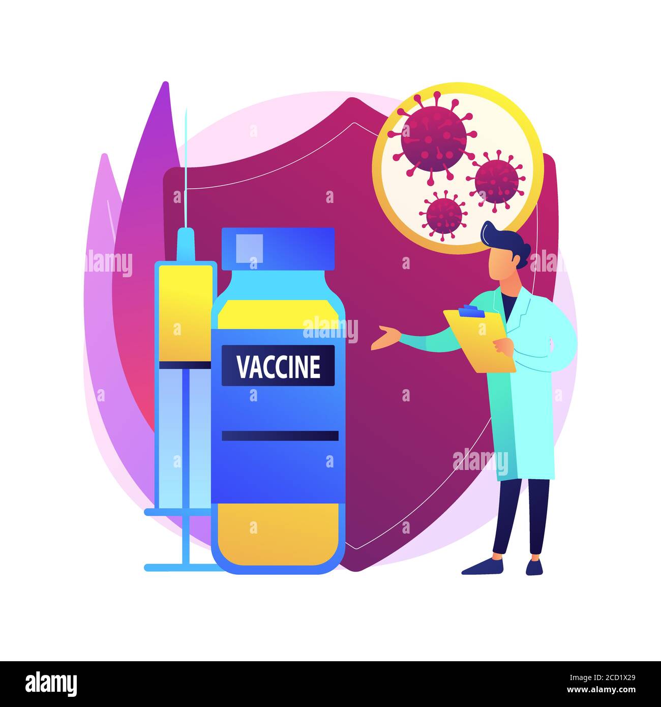 Vaccine research design cartoon Cut Out Stock Images & Pictures - Alamy