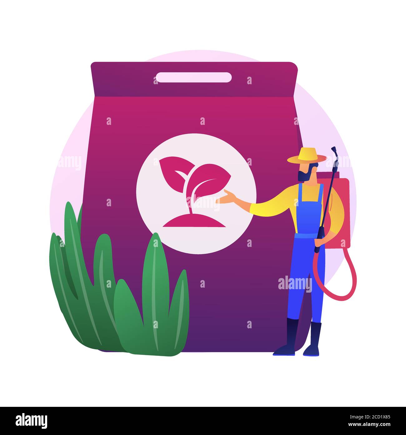 Grass fertilizer abstract concept vector illustration Stock Vector ...