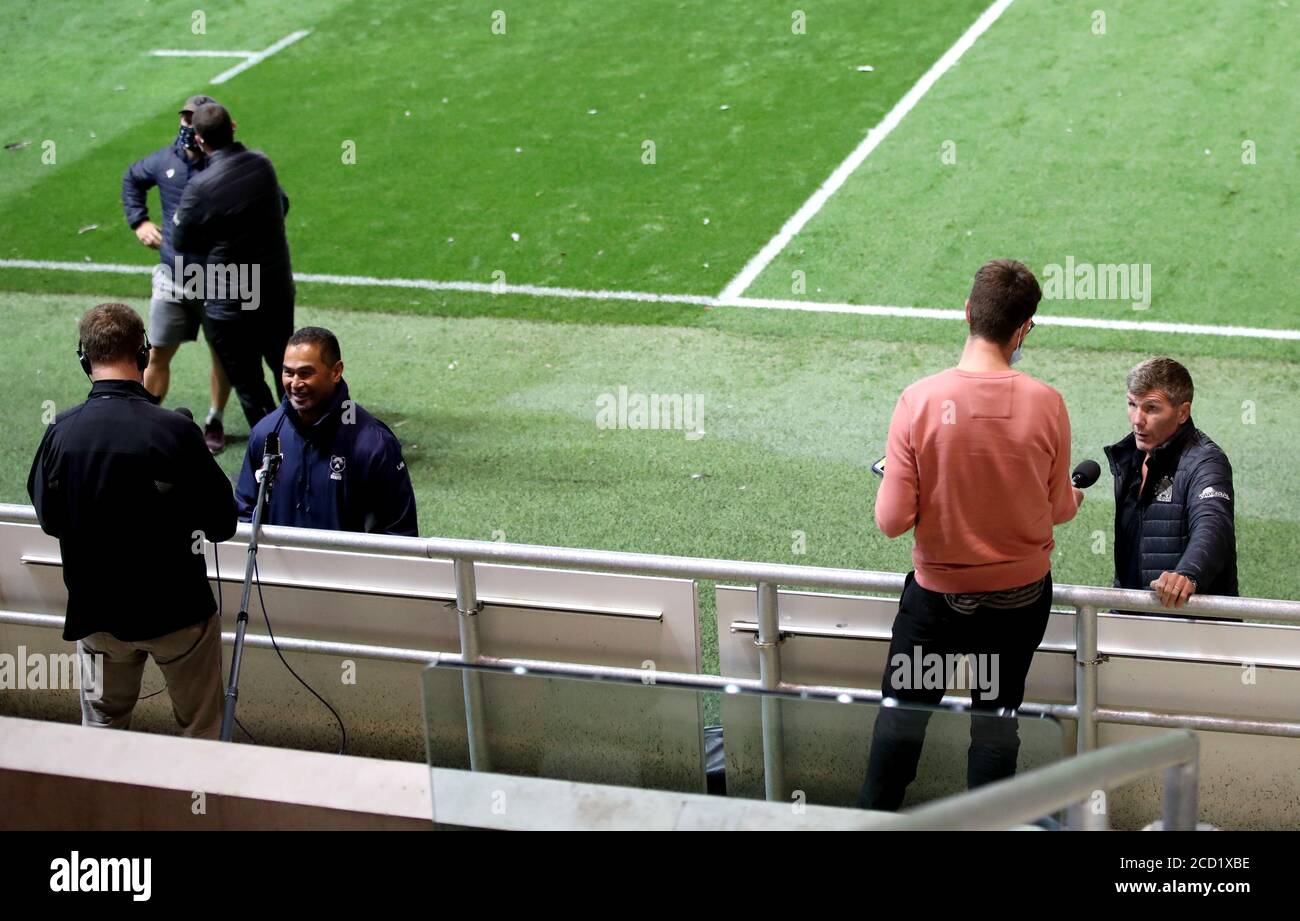 Bristol Bears Director of Rugby Pat Lam (left) and Exeter Chiefs ...