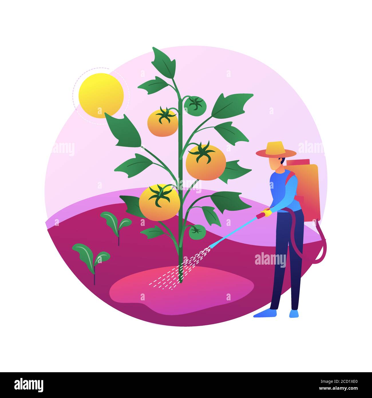 Weed control abstract concept vector illustration Stock Vector Image ...