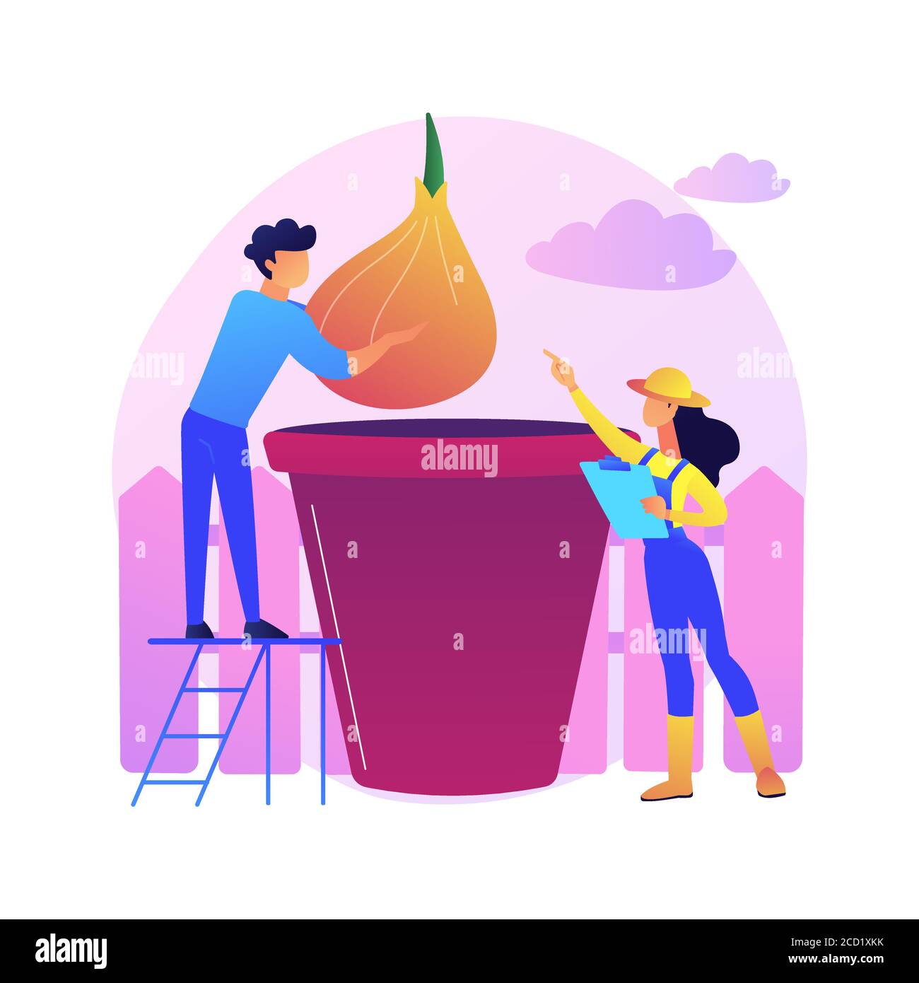 Planting bulbs abstract concept vector illustration Stock Vector Image ...