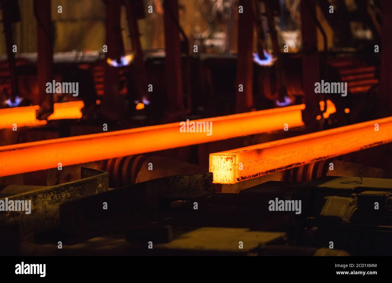 Hot billet bloom continuous casting, also called strand casting Stock ...