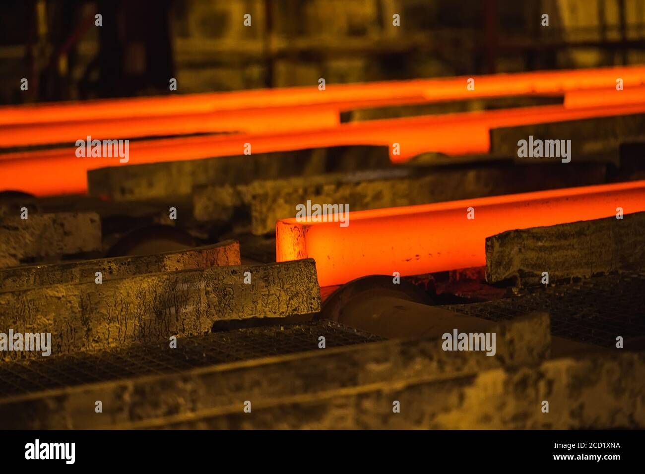 Hot billet bloom continuous casting, also called strand casting Stock ...