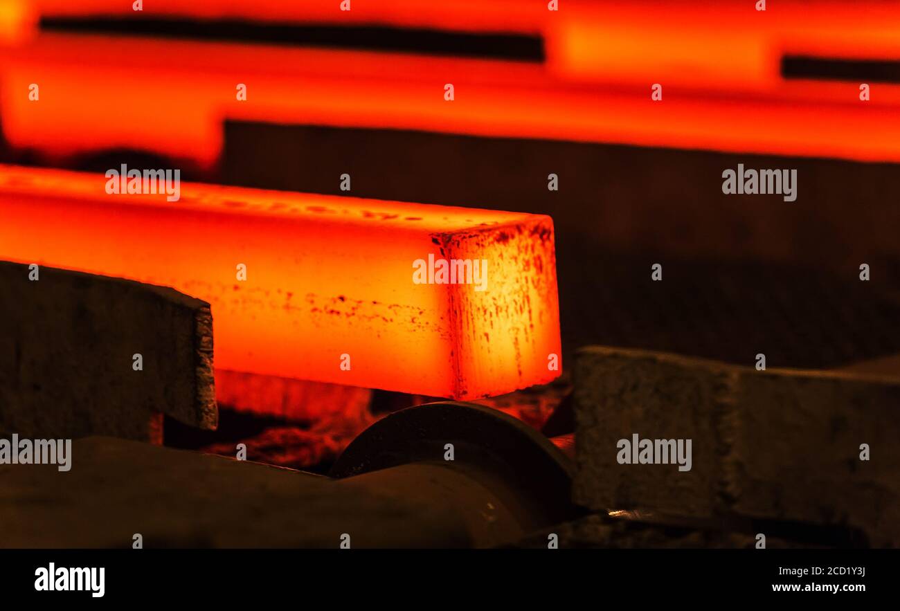 Hot billet bloom continuous casting, also called strand casting Stock ...