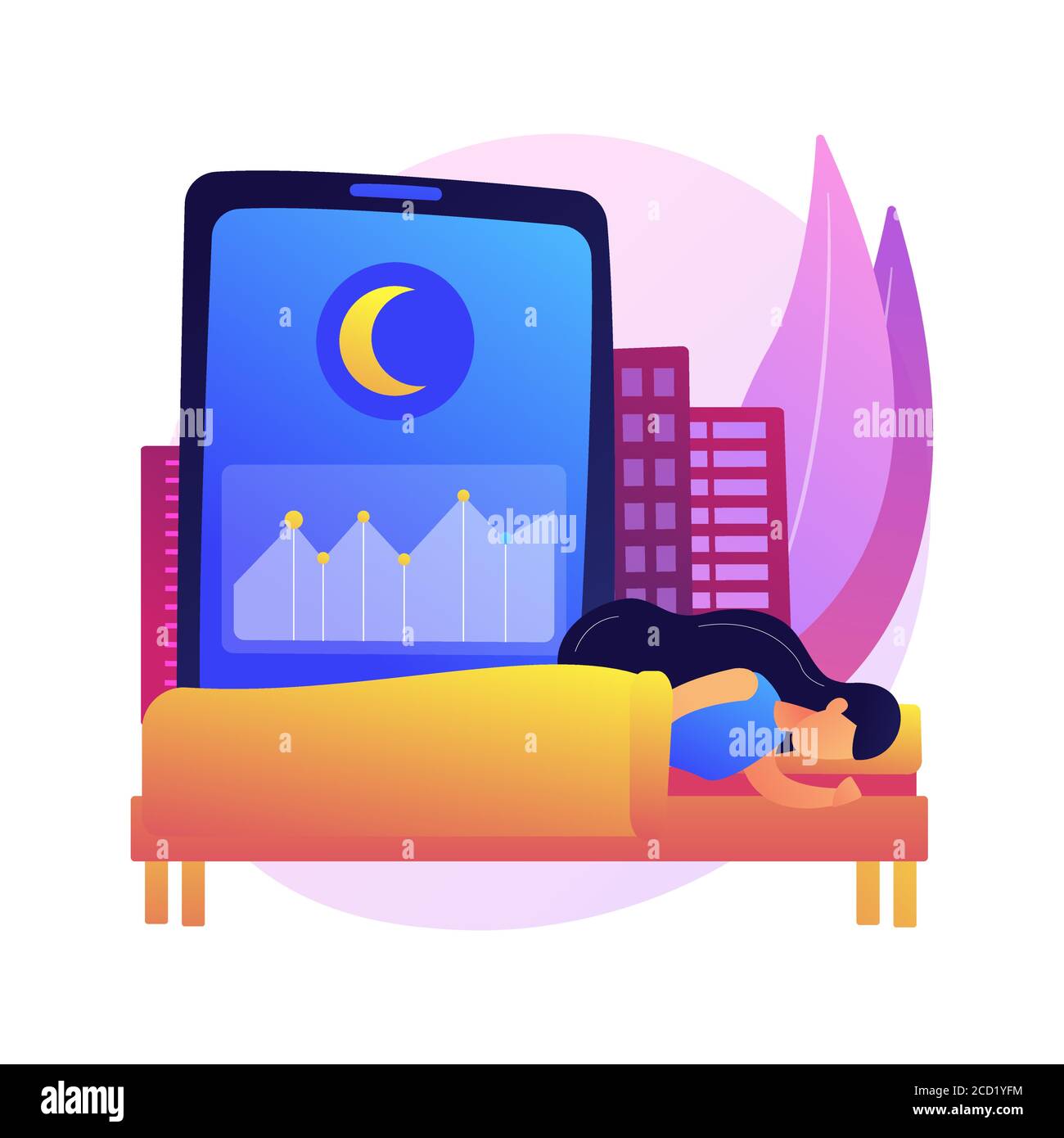 Sleep tracking abstract concept vector illustration Stock Vector Image ...