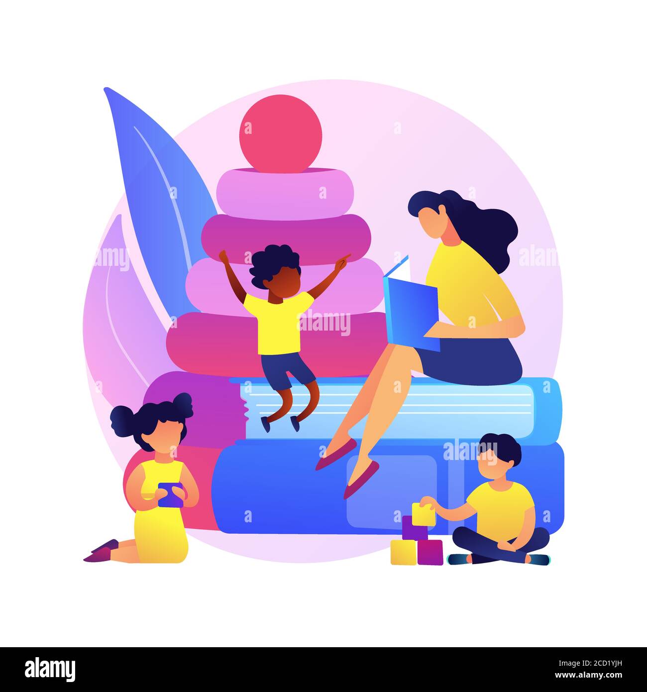 Nursery school abstract concept vector illustration Stock Vector Image ...