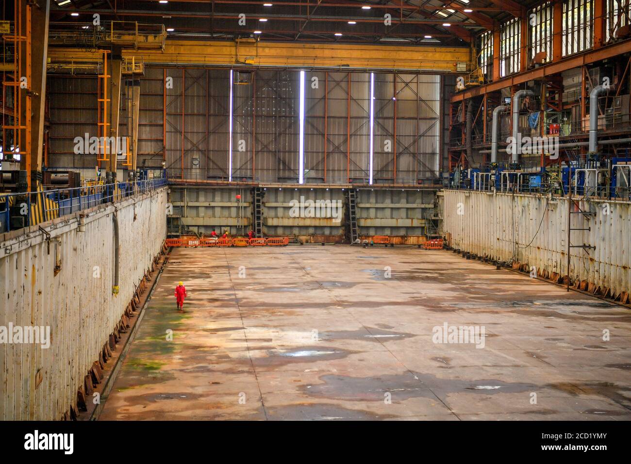 A general view of the interior of the Appledore shipyard in Devon Stock ...