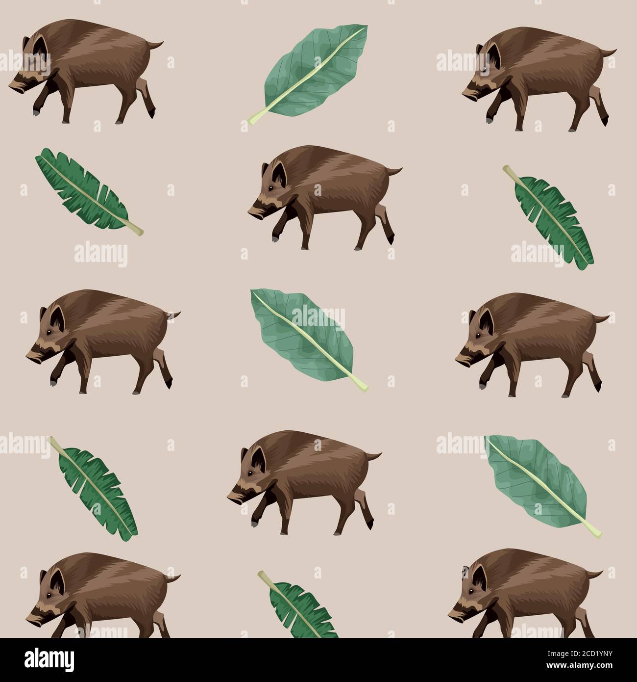 wild tapirs animals pattern background vector illustration design Stock ...