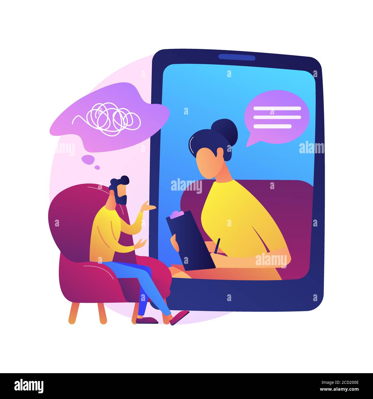 Online therapy abstract concept vector illustration Stock Vector Image ...