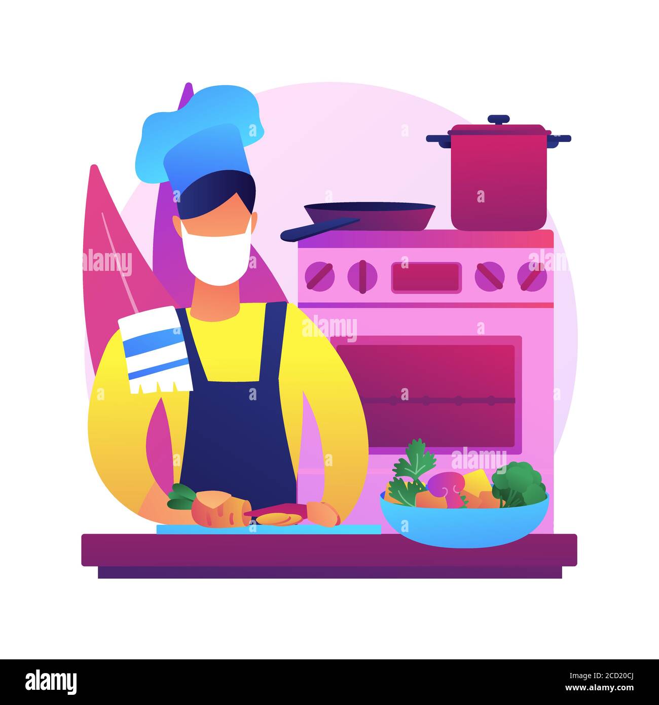 Quarantine cooking abstract concept vector illustration Stock Vector ...