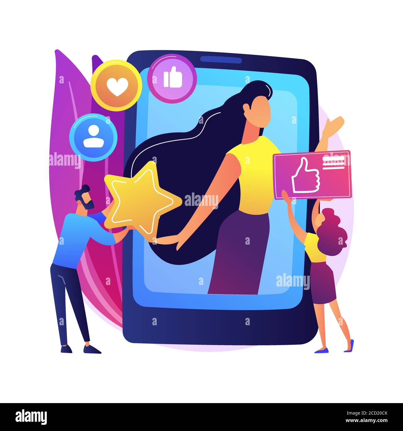 Social media star abstract concept vector illustration Stock Vector ...