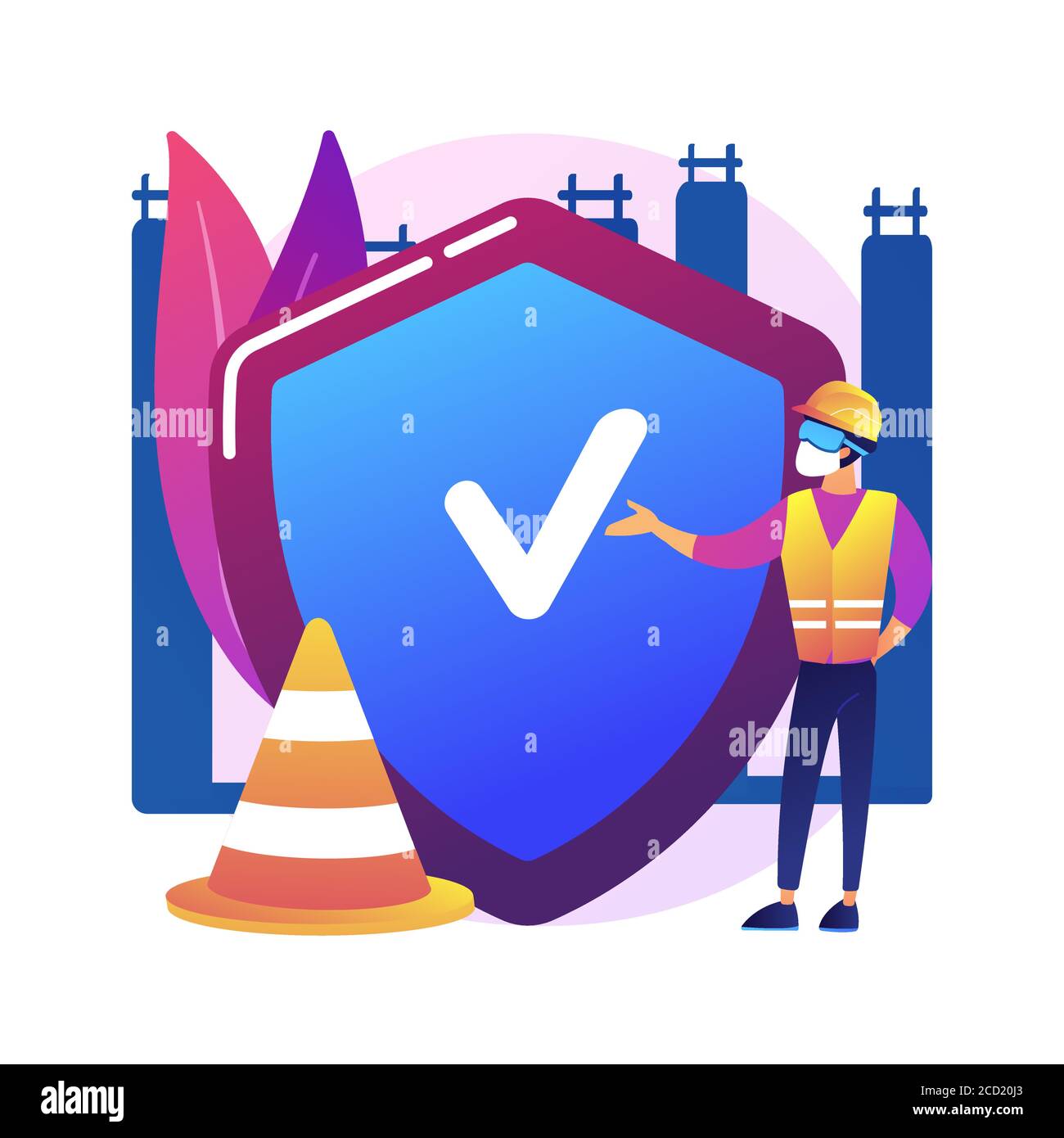 Workplace Safety Abstract Concept Vector Illustration Stock Vector