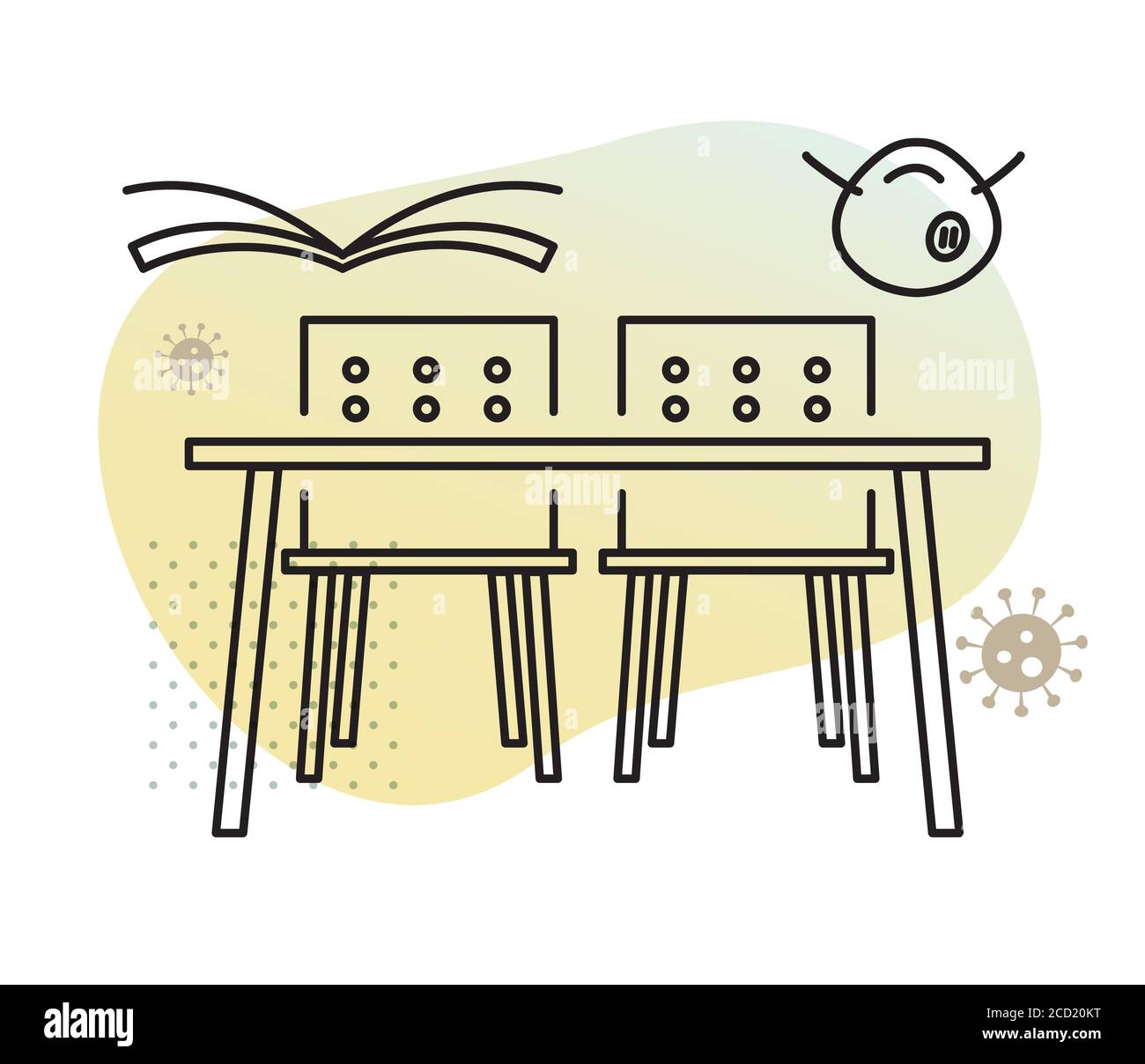 Children school face mask Stock Vector Images - Alamy