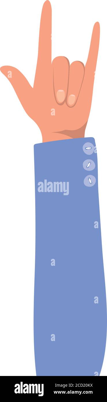 rock sign with hand design of People arm finger person learn ...