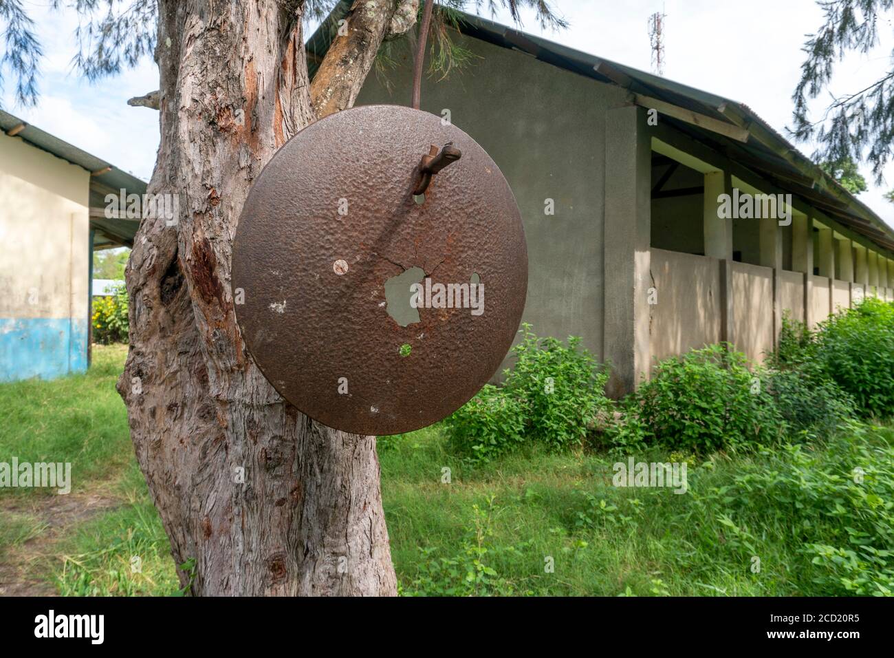 Rusty School Bell For Signalize about a School Brake Hanging on the ...