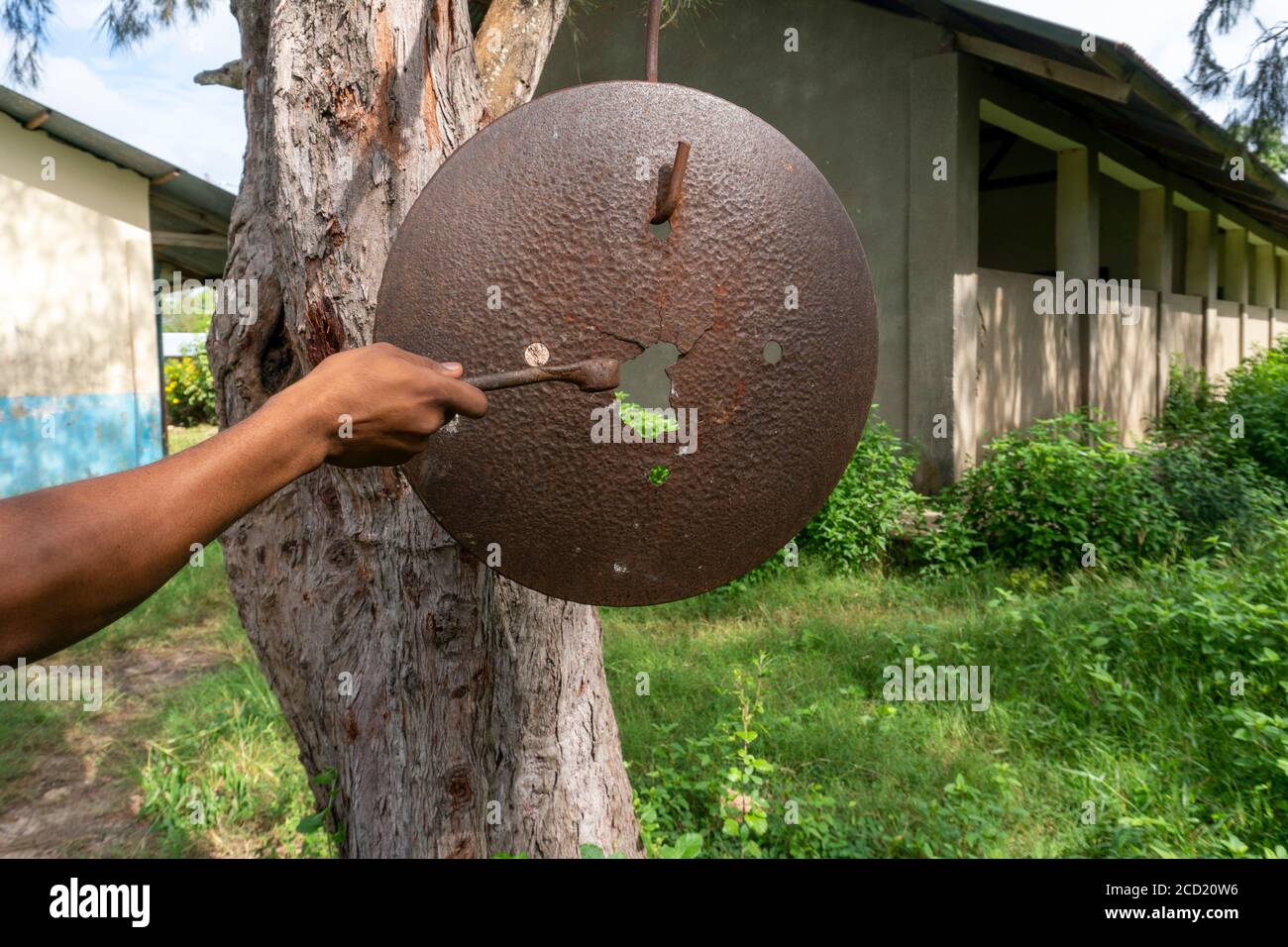 Rusty School Bell For Signalize about a School Brake Hanging on the ...