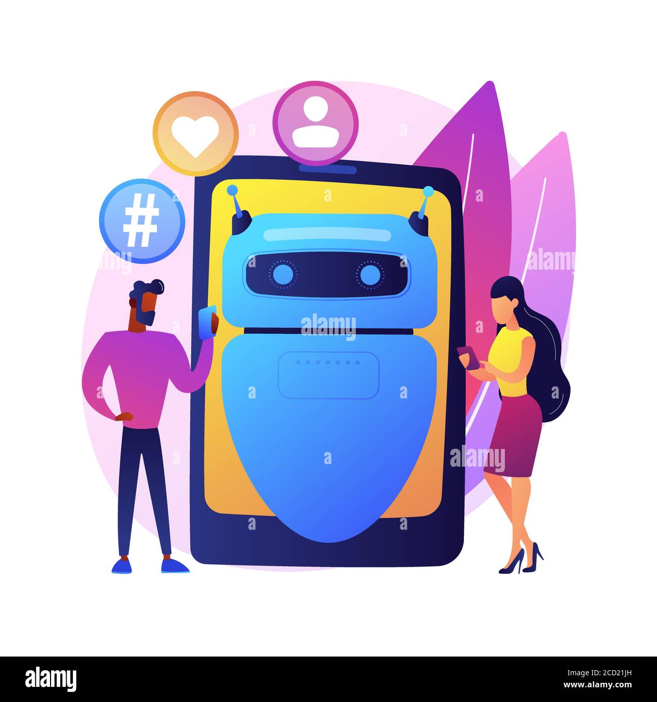 Influencer marketing concept vector Cut Out Stock Images & Pictures - Alamy