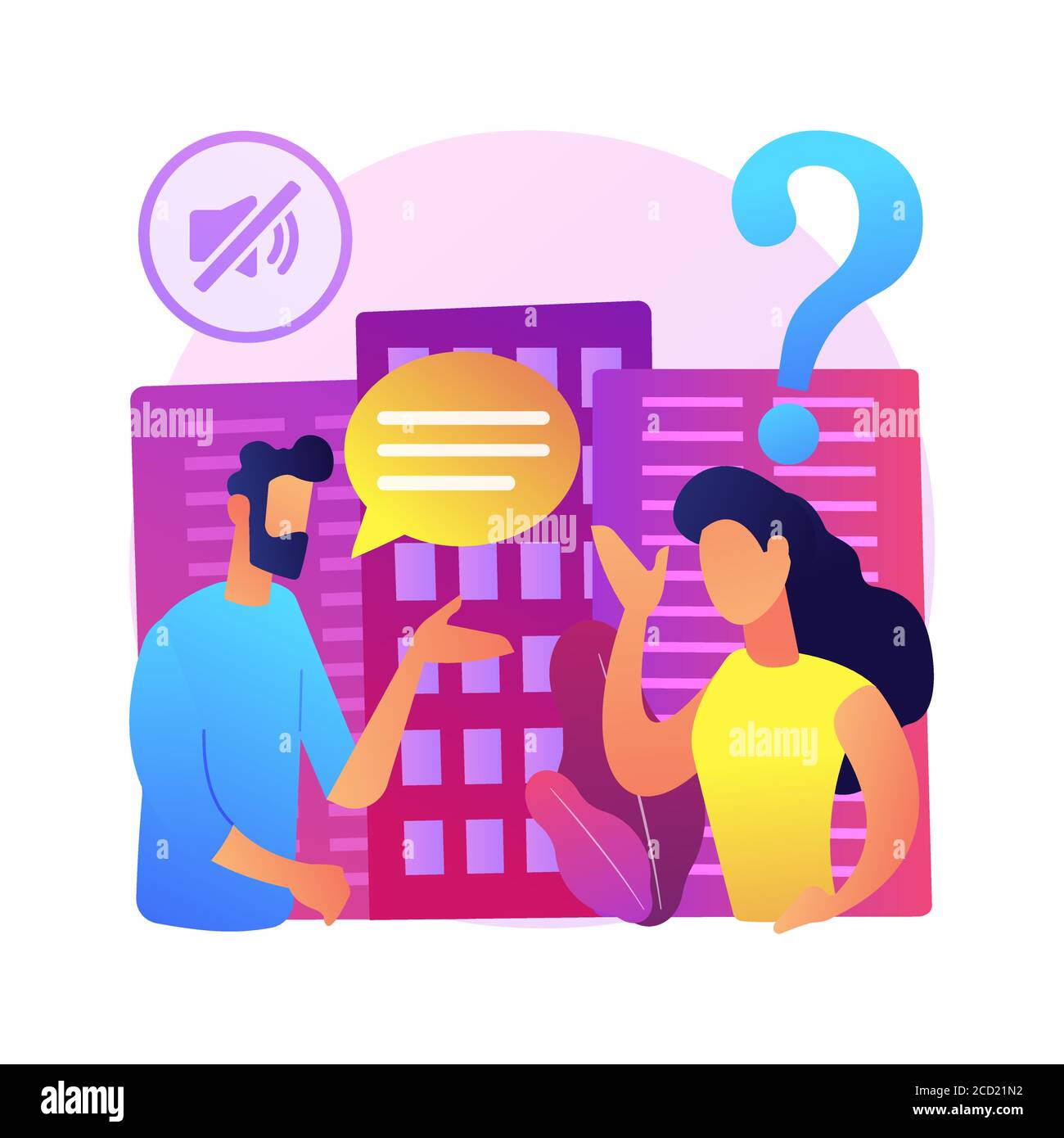 Deafness and hearing loss abstract concept vector illustration Stock ...