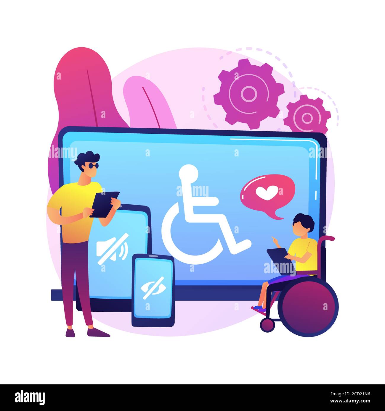Electronic accessibility abstract concept vector illustration Stock ...