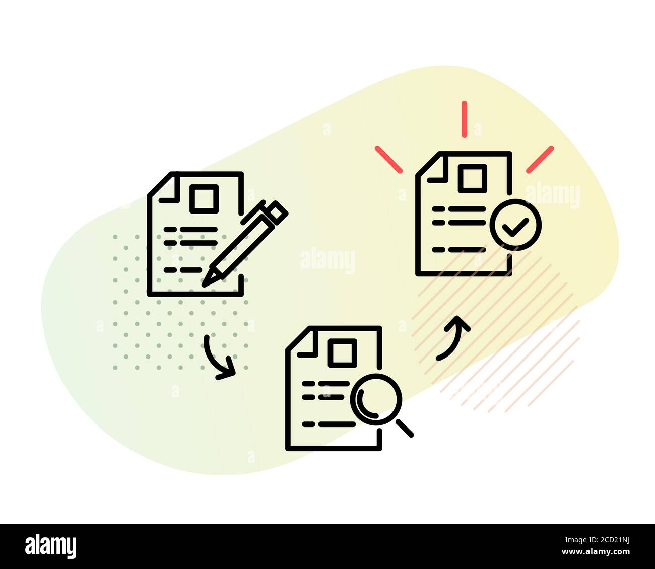 Document Verification Process - Icon as EPS 10 File Stock Vector Image ...