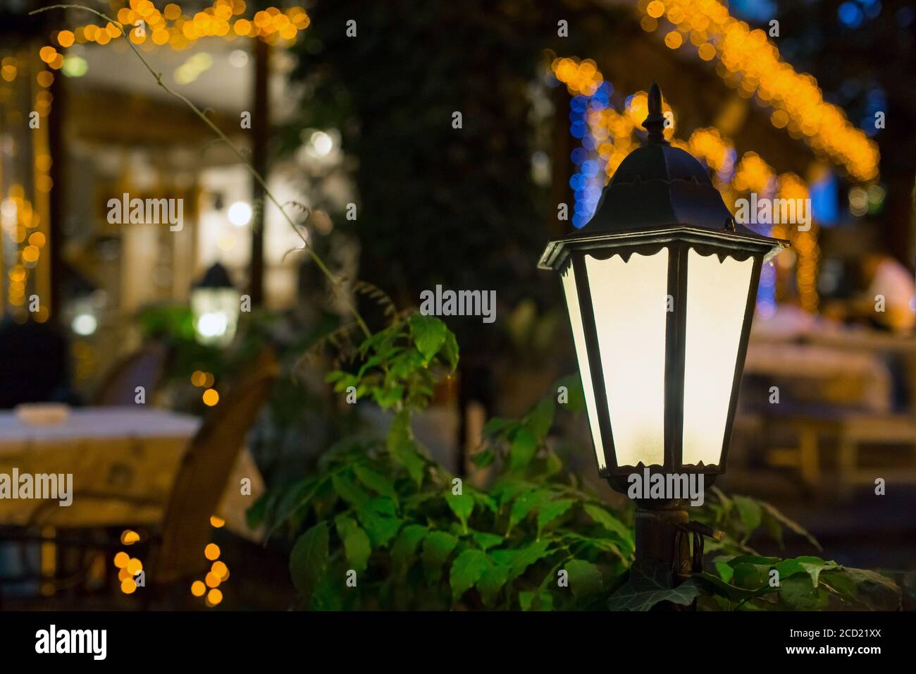 Glass Lanterns At Night
