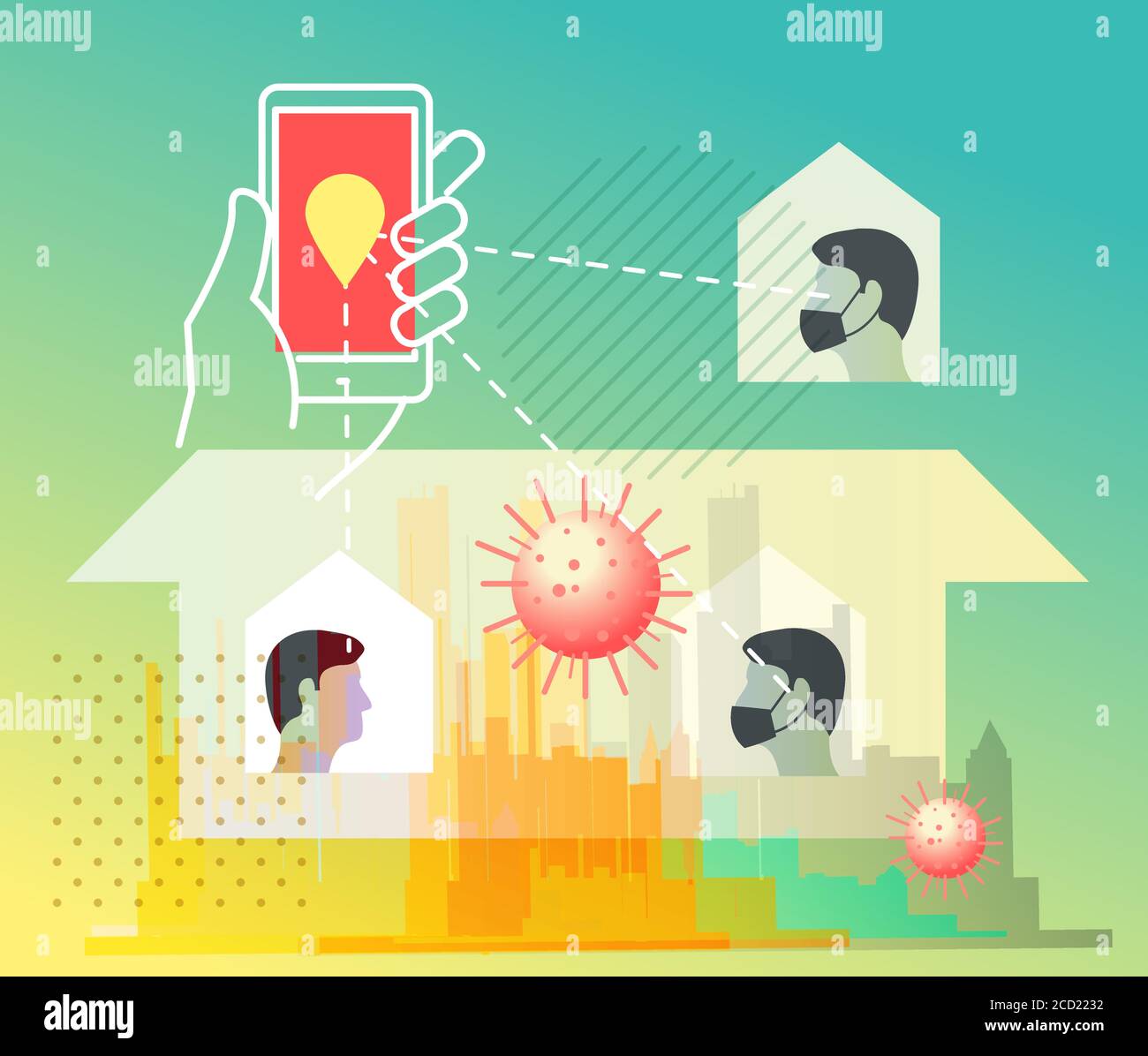 Covid 19 contact tracing Stock Vector Images - Alamy