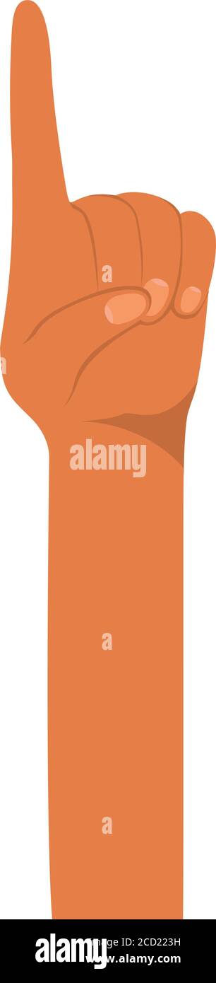 number one sign with hand design of People arm finger person learn ...